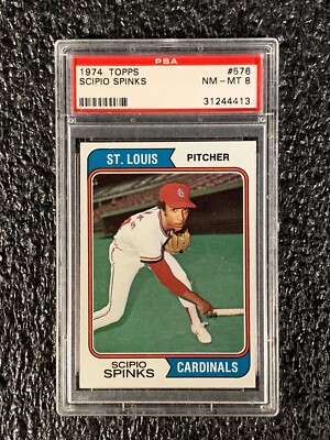 1974 Topps Baseball #576 Scipio Spinks PSA 8 | eBay
