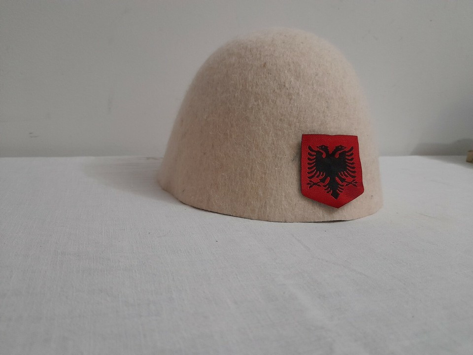 ALBANIA PLIS WOOL HAT FOLK QELESHE HANDMADE 100% WOOL ALSO CALLED ...