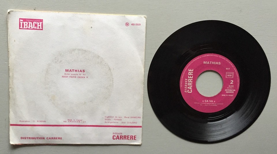 Ref541 Vinyle 45 Tours Parlons D'amour Mathias | eBay