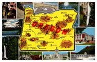 Postcard OR Map - Oregon pictorial map with photos | eBay
