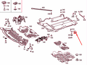 NEW MERCEDES-BENZ C W205 REAR SHIELD LEFT BRACKET A2055240440 OEM | eBay