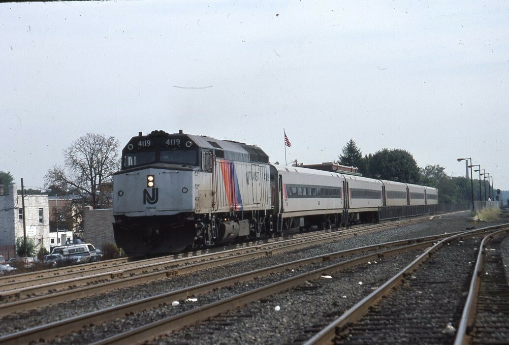 NJT NEW JERSEY TRANSIT Railroad Train Locomotive 4119 Original 1988 ...