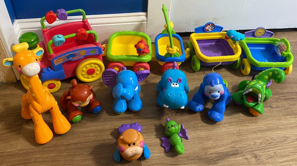 Fisher Price Amazing Animals Sing Go Choo Choo Train w Click Clack ...