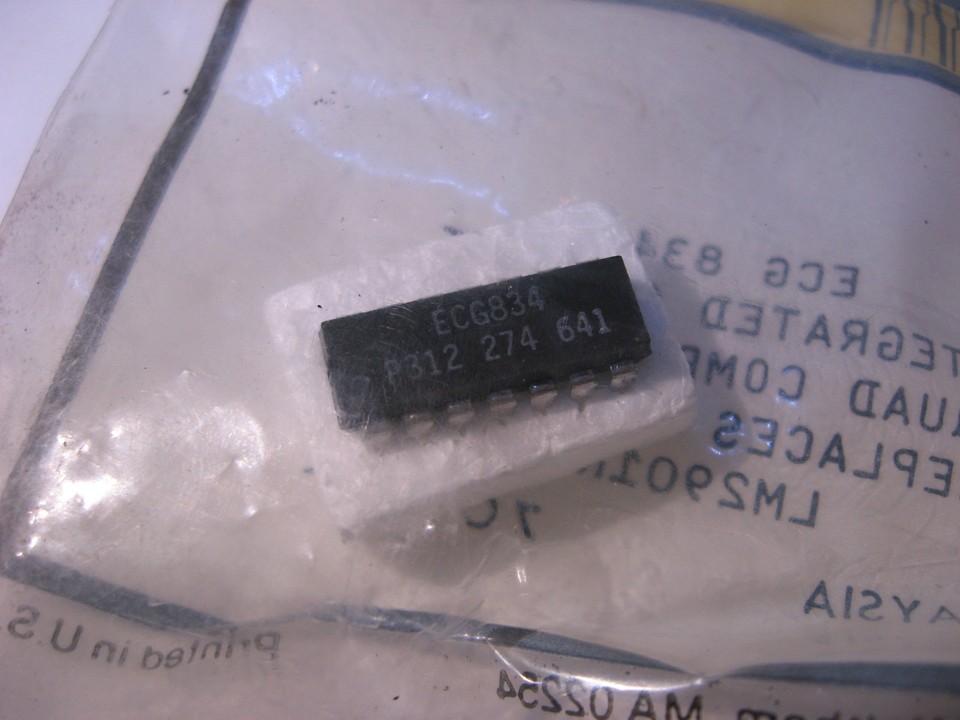 ECG834 IC Philips-ECG Quad Comparator Replaces MC2901P LM2901N Plastic ...