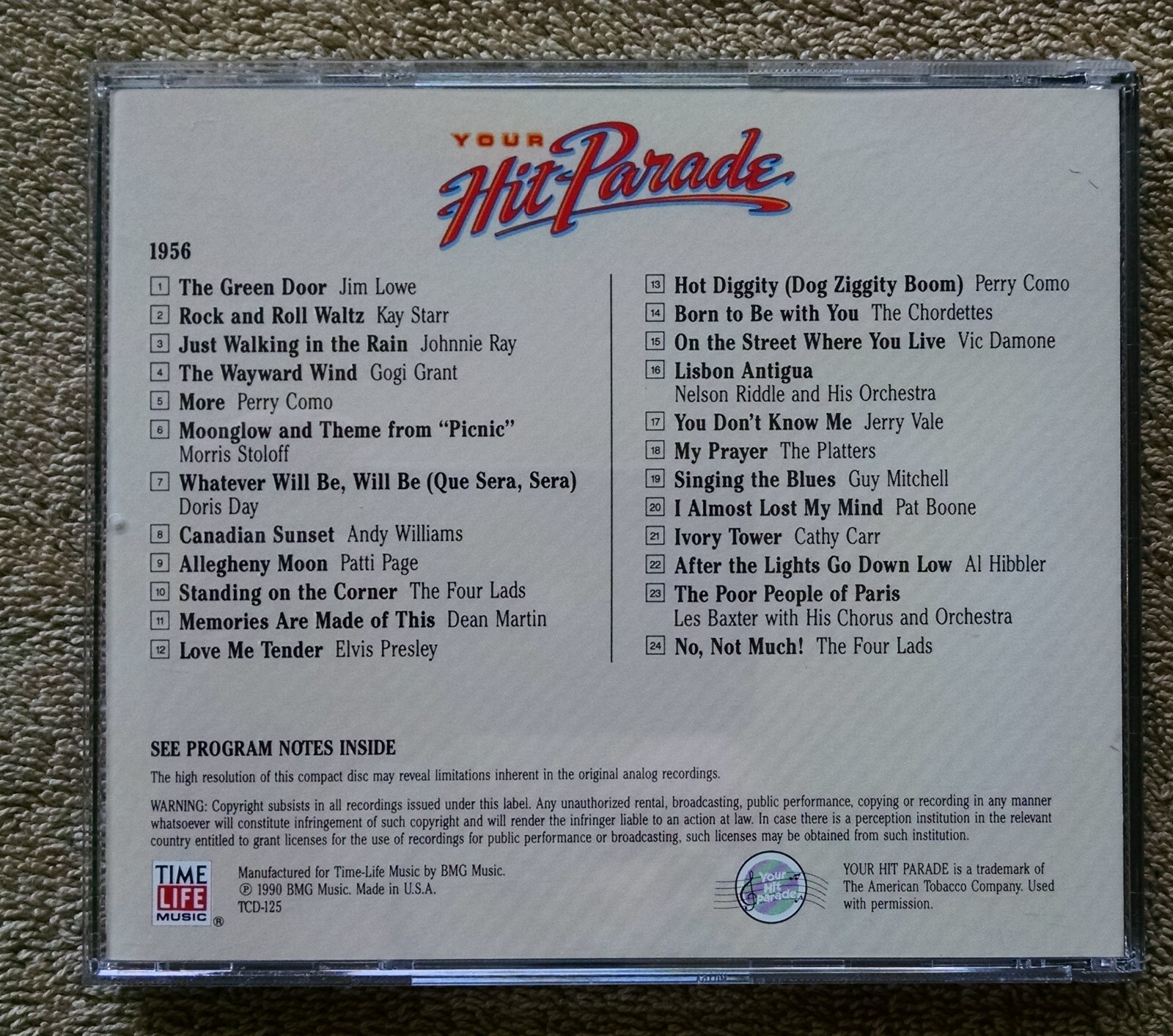 Time Life Music Your Hit Parade 1956 CD VG++/NM | eBay