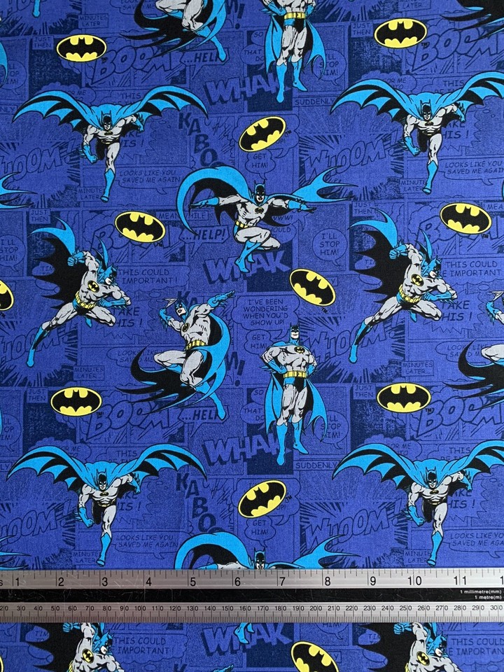 100% COTTON FABRIC DC COMIC SUPERHERO BATMAN CHARACTER - FAT QUARTER ...