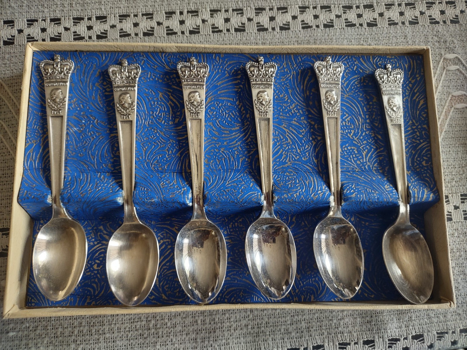 Elkington & Co Queen Elizabeth II Coronation Silver Plate Set Of 6 ...
