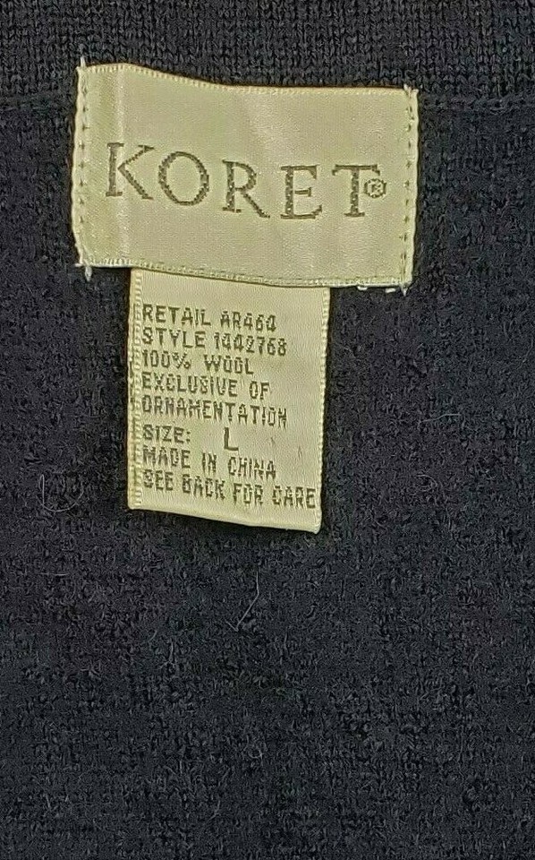 Koret Womens size Large Paisely Embroidered Wool Vest | eBay