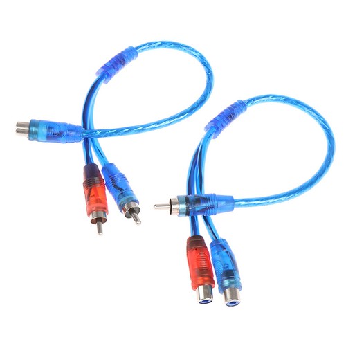 1Pc RCA Male To Female Splitter Stereo Audio Y Adapter Cable Wire ...