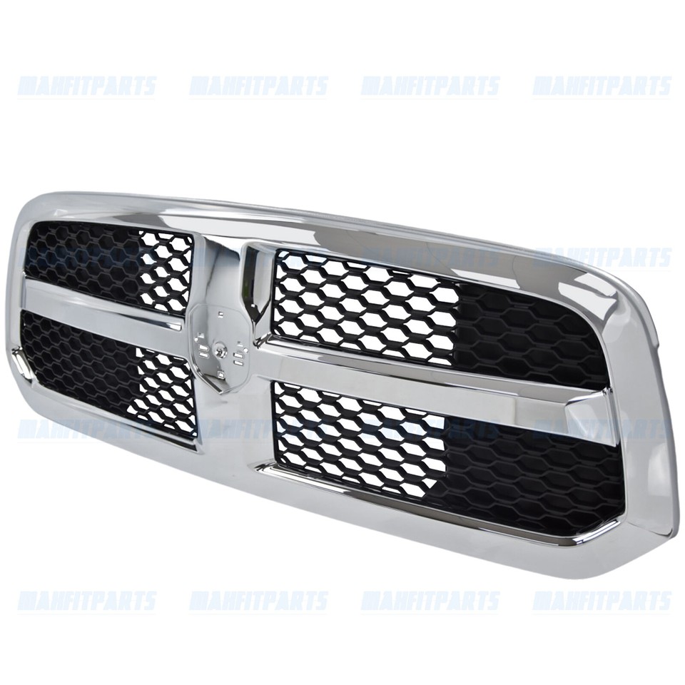 For 2013 2014 2015 2016 2017 2018 RAM 1500 Front Bumper Grille Chrome ...