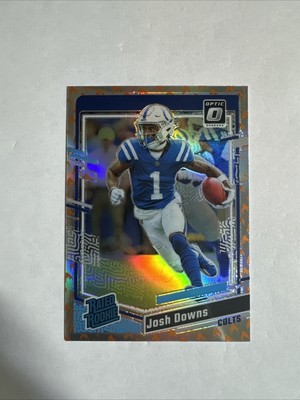 2023 Optic Fire Emoji Rated Rookie Josh Downs Colts SSP | eBay
