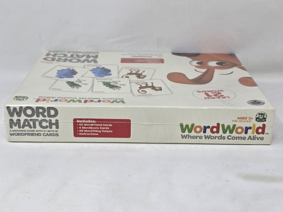 WordWorld Word Match Game PBS Kids WordFriend Card Matching Game, Rare ...