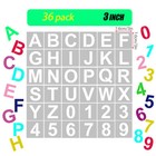 36pcs 3 Inch Alphabet Letters & Numbers Stencils PET fr Painting Decor ...