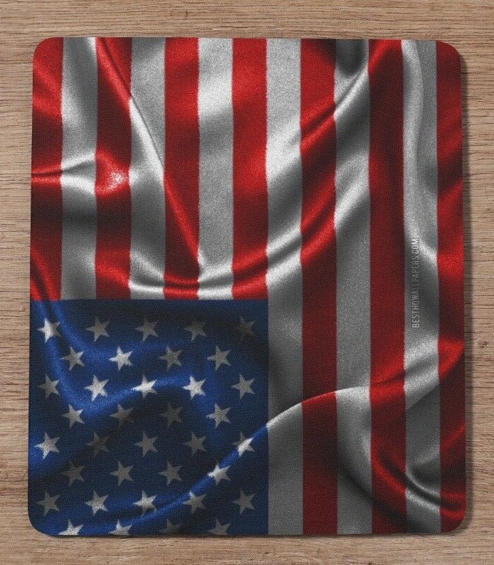 American Flag Mousepad USA Flag Gaming Mouse Pad For Laptop PC Desk Mat ...