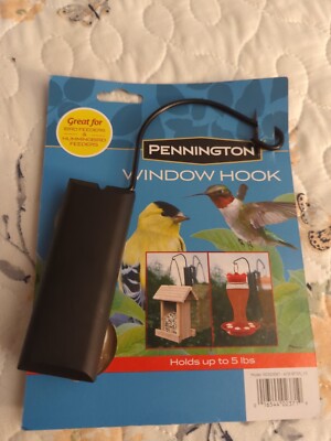 Pennington, Black Plastic, Hummingbird Feeder Window Hook, 5 Lb ...