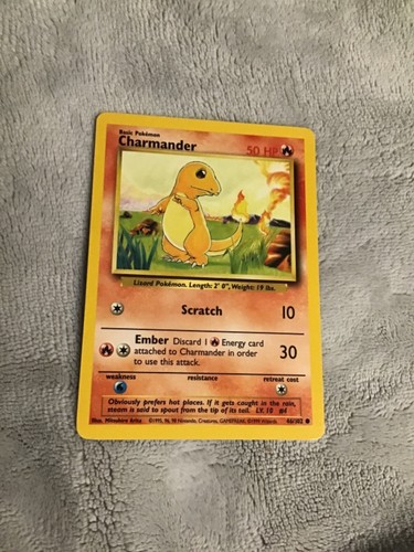 Pokémon TCG Charmander Base Set 46/102 Regular Unlimited Common | eBay