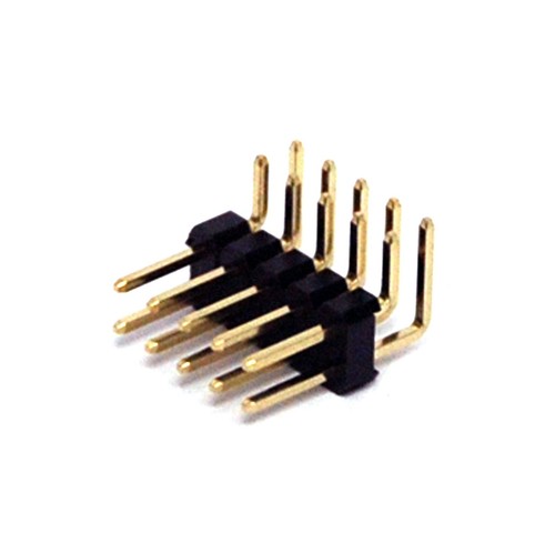 100pc Male Pin Header Right Angle 90° Dual Row 2x5P 2x5 10P * 2.54mm ...
