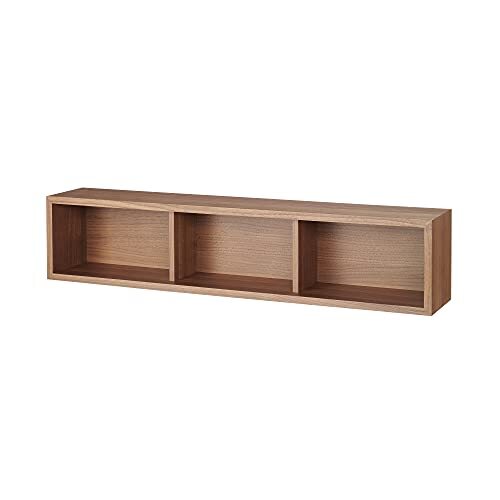 MUJI Wall-Mounted Furniture Box Walnut Material Width 88 x Depth 15.5 x ...