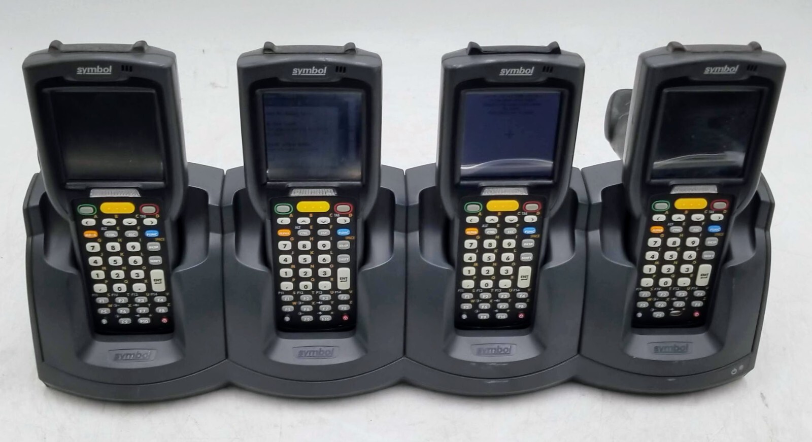 LOT OF 4 Motorola MC3090 Barcode Scanner w/ Battery Base/NO PEN OR ...
