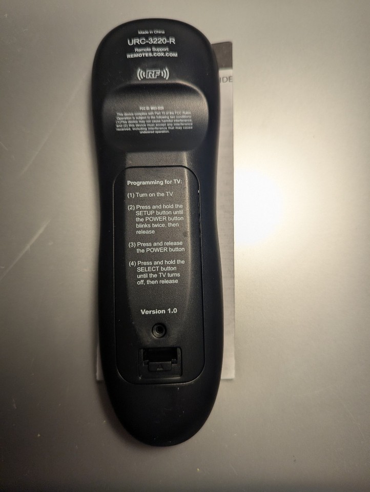 BRAND NEW Cox Universal Remote Control RF URC-3220-R for Cable and TV ...