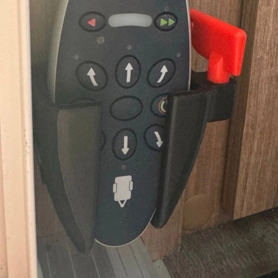 For Powrtouch Remote Wall Cradle Holder with Key Slot 3D Printed Grey ...