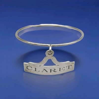 Sterling Silver Neck Ring Decanter Label CLARET by Simon J Beer 1994 ...