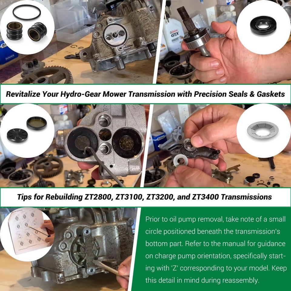 For Rebuilding ZT-2800, ZT-3100, ZT-3400 Transmission Pump Seal Kit ...