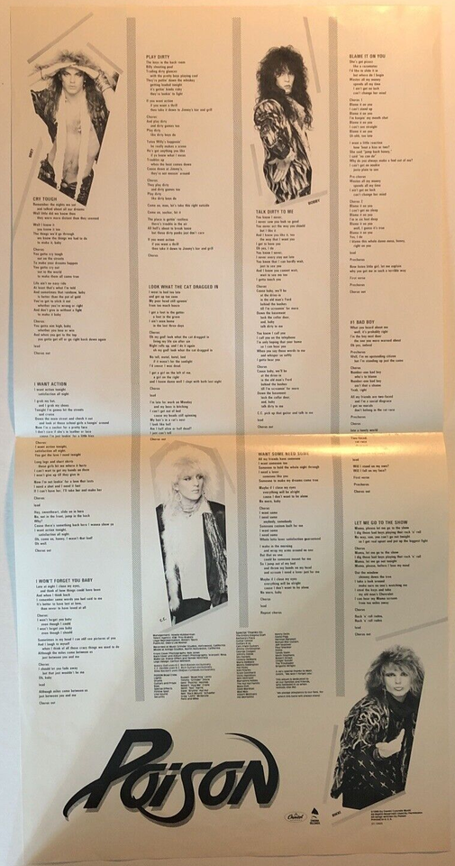 Autographed - "Look What The Cat Dragged In" - Poison - All 4 Members ...