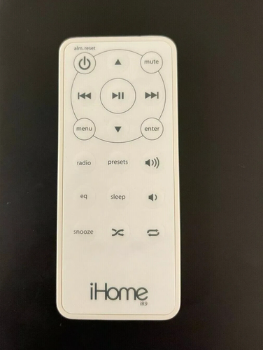 iHome iH9 Silver Remote for Speaker System iPod Dock Alarm Clock Radio ...