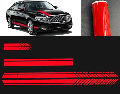 Red Racing Pinstripe Stripe Full Car Body Vinyl Decal Sticker #7 | eBay