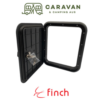 Finch Access Service Door Matte Black Caravan, RV, Motorhome | eBay ...
