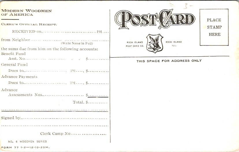Postcard Offices Modern Woodmen of America Building Rock Island ...