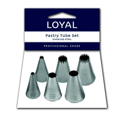 6x French Star and Round Pastry Tubes Loyal Baking Pastry Decorating ...