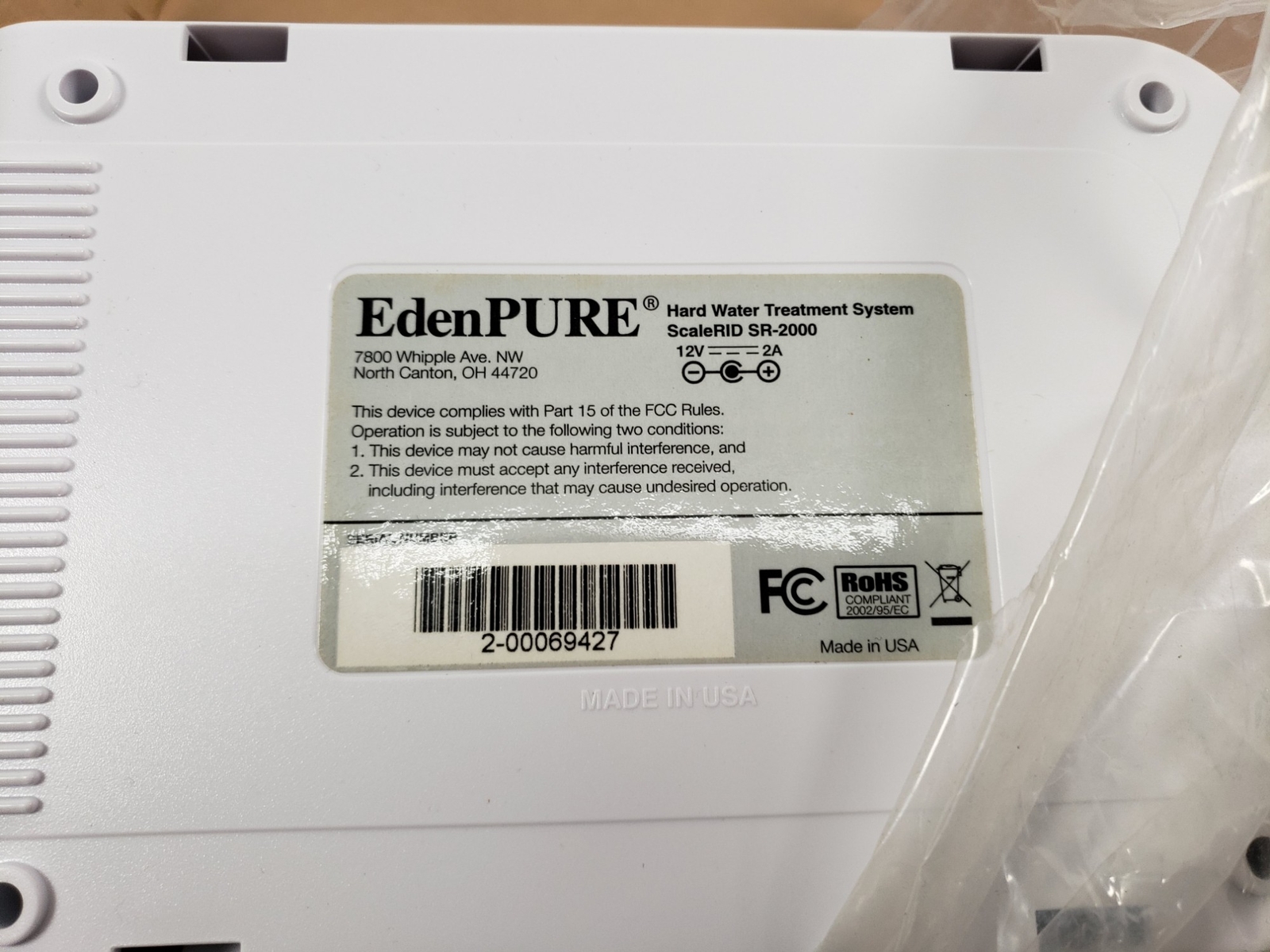 EdenPURE ScaleRid 2000 Hard Water Softener Treatment System - 3 Year ...
