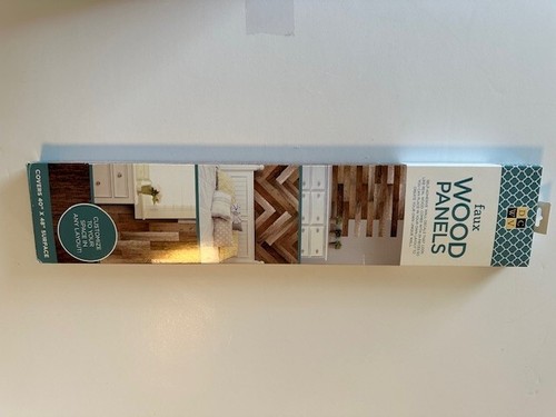 DCWV Faux Wood Panels adhesive wall decals 24 decals, Wallpaper ...