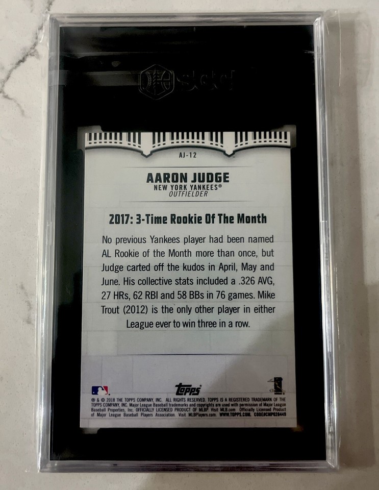 Rare! 2018 Topps - Aaron Judge (Error) Missing Foil | eBay