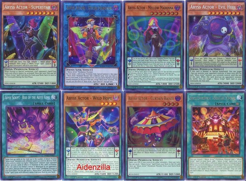 Yugioh Abyss Actor Pendulum Deck - Curtain Raiser Mellow Madonna Hyper ...