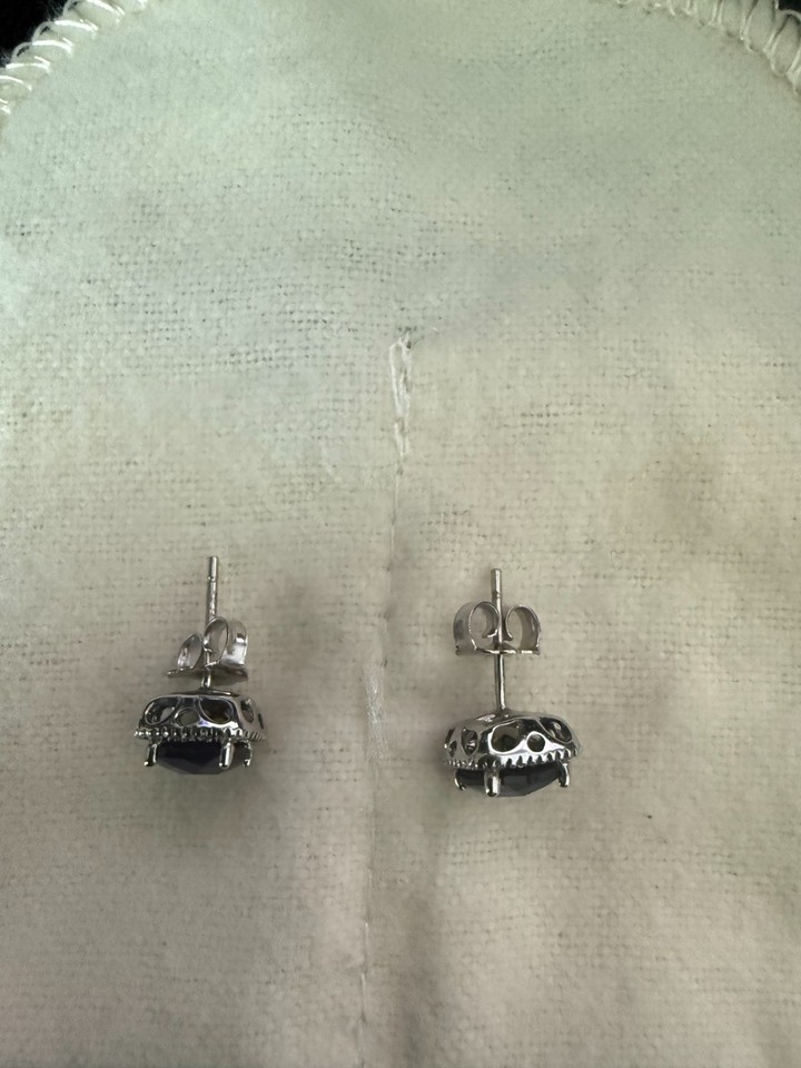 Kay Jewelers Round Blue Sapphire Earrings with white sapphires | eBay