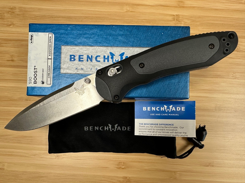 Benchmade 590 Boost Drop Point Knife S30V, Black - Discontinued | eBay