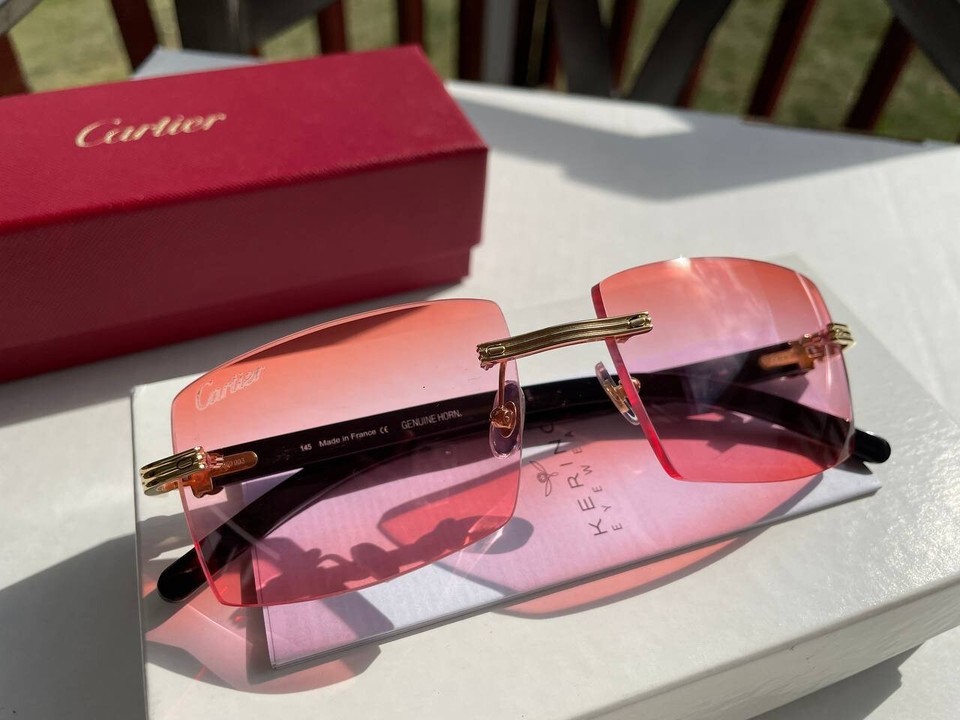 Authentic Cartier Eyeglasses CT0286O Custom Lens Buffalo Sunglasses ...