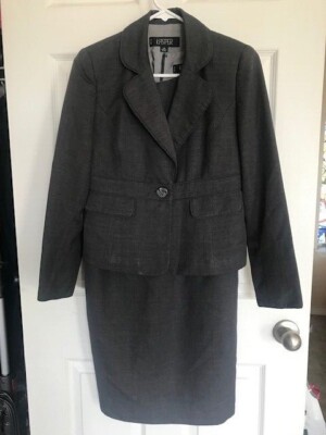 Kasper dark gray 2-piece dress suit professional size 4P petite | eBay