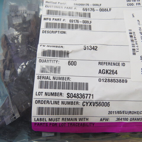 amp 69176-008LF Qty of 100 per Lot 8 Rectangular Connectors - Housings Receptac | eBay