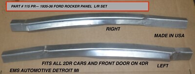 1935,1936 FORD ROCKER PANEL #115PR. LEFT RIGHT SET, EMS AUTO | eBay