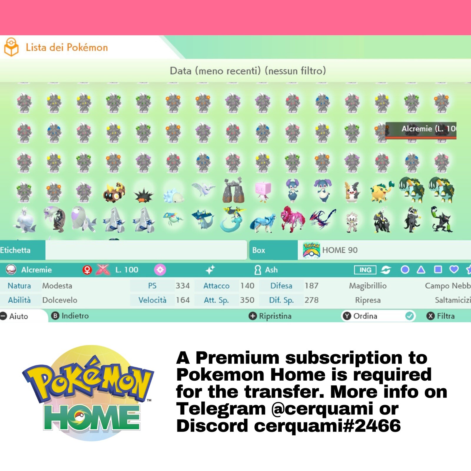 All Alcremie Pokémon HOME Complete Collection All the 63 forms Shiny ...