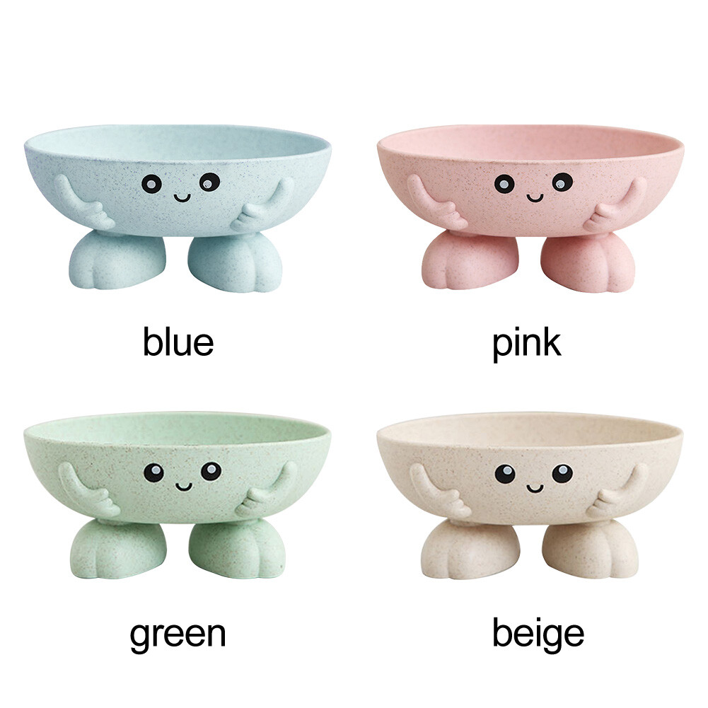 Cute Cartoon Container For Bathroom Wheat Straw Soap Dish Kids Washroom ...