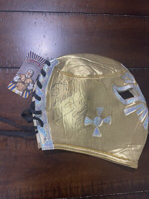 MISTICO MUNOZ SIGNED AUTO'D MASK LUCHA LIBRE AAA CMLL DRALISTICO CHAMP ...