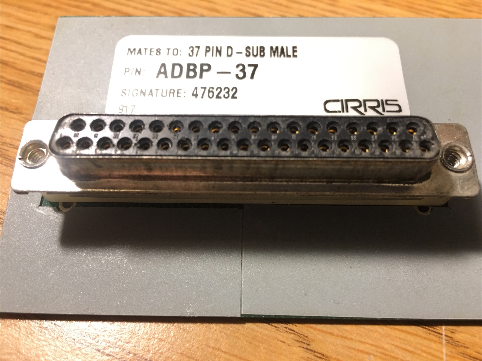 Cirris Systems ADBP-37 37 Pin D-Sub Male Continuity Tester Adapter ...
