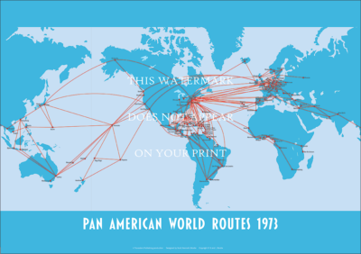 Pan American World Routes 1973 A1 Art Print – Route Map – 84 x 59 cm ...