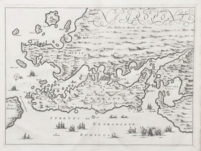 Negroponte Euboea island Greece Map Dapper 1688 | eBay
