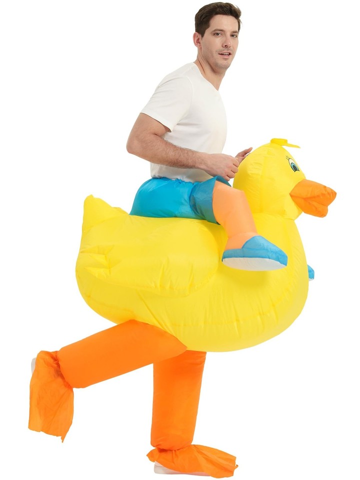 Inflatable Yellow Duck Costume Hen Stag Night Halloween Animal Fancy ...